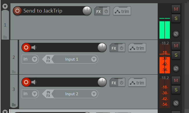 Windows - Connecting Reaper to JackTrip using ReaRoute